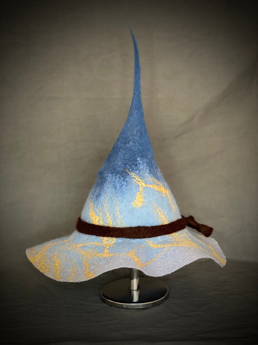 Electric Blue Marbled Witch Hat, Warlock - Etsy