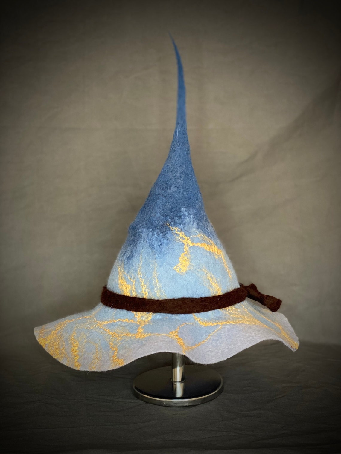 Electric Blue Marbled Witch Hat, Warlock - Etsy