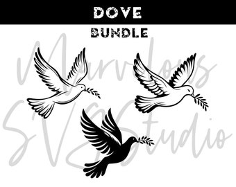 Flying DOVE With OLIVE BRANCH Peace Love Freedom Bird Marriage Symbol ...