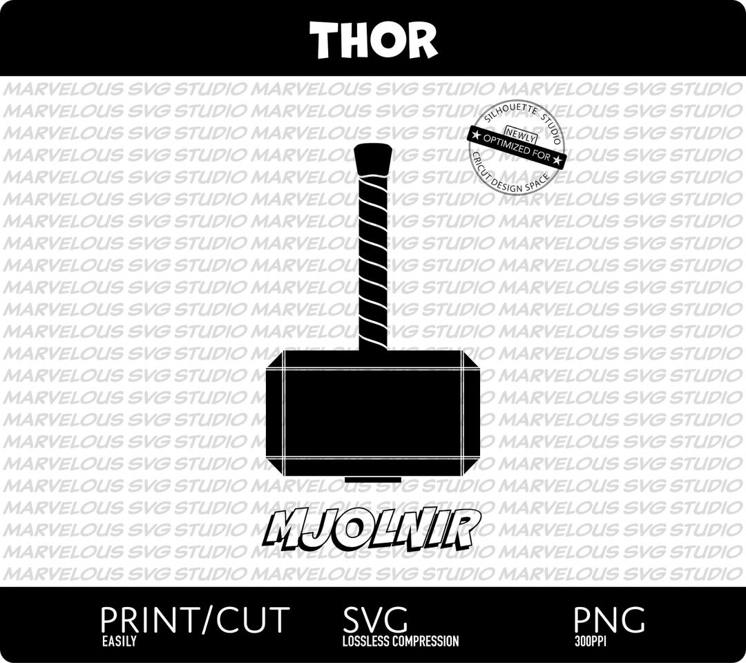 MJOLNIR THOR'S HAMMER | Thor Odinson | Avengers Superhero | Logo ...