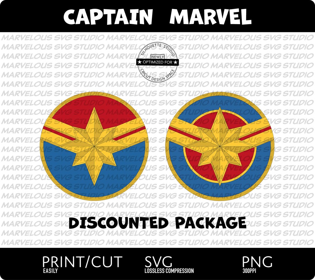CAPTAIN MARVEL PACK | Bundle | Star | Symbol | Logo | Carol Danvers ...