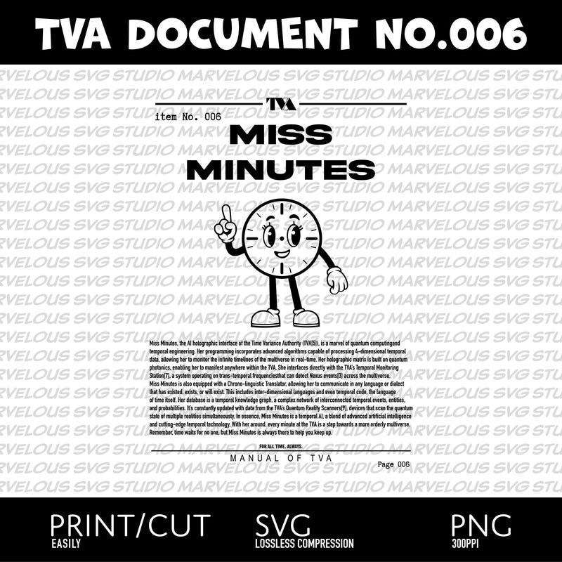 Miss Minutes Tva - Etsy