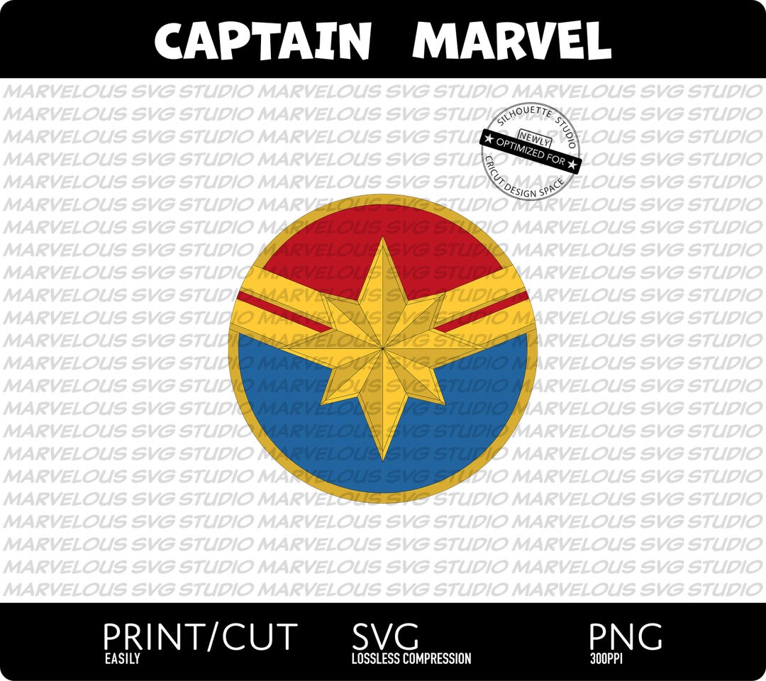 CAPTAIN MARVEL | Star | Symbol | Logo | Carol Danvers | Marvel Avengers ...