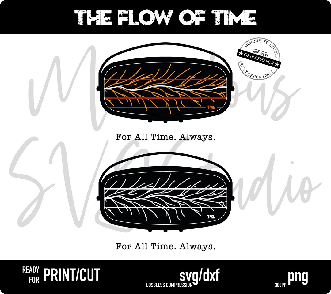 TVA Time Flow Screen Time Variance Authority Branching Timelines Pruning Loki Png Svg Dxf Cricut ...