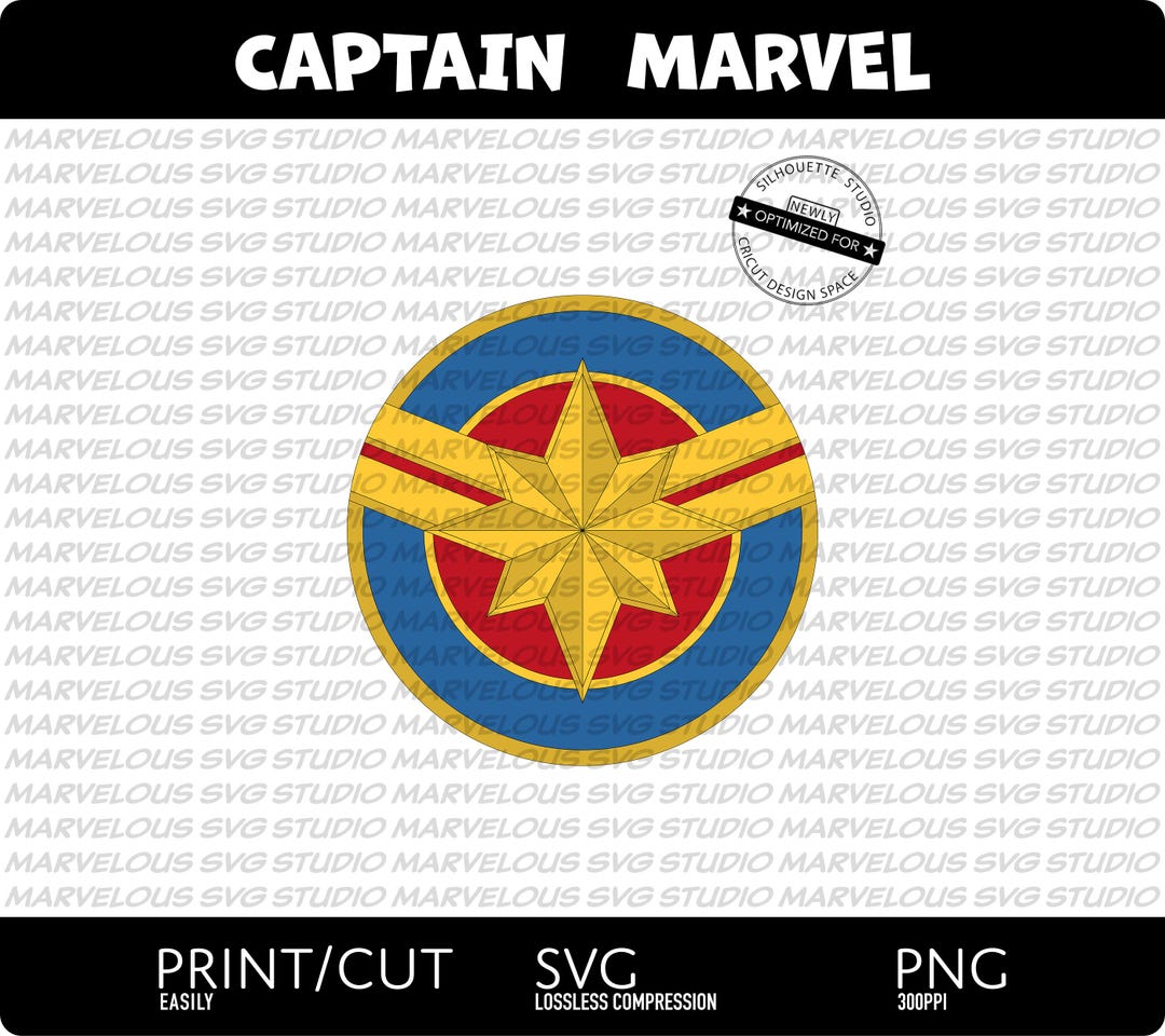 CAPTAIN MARVEL | Star | Symbol | Logo | Carol Danvers | Marvel Avengers ...