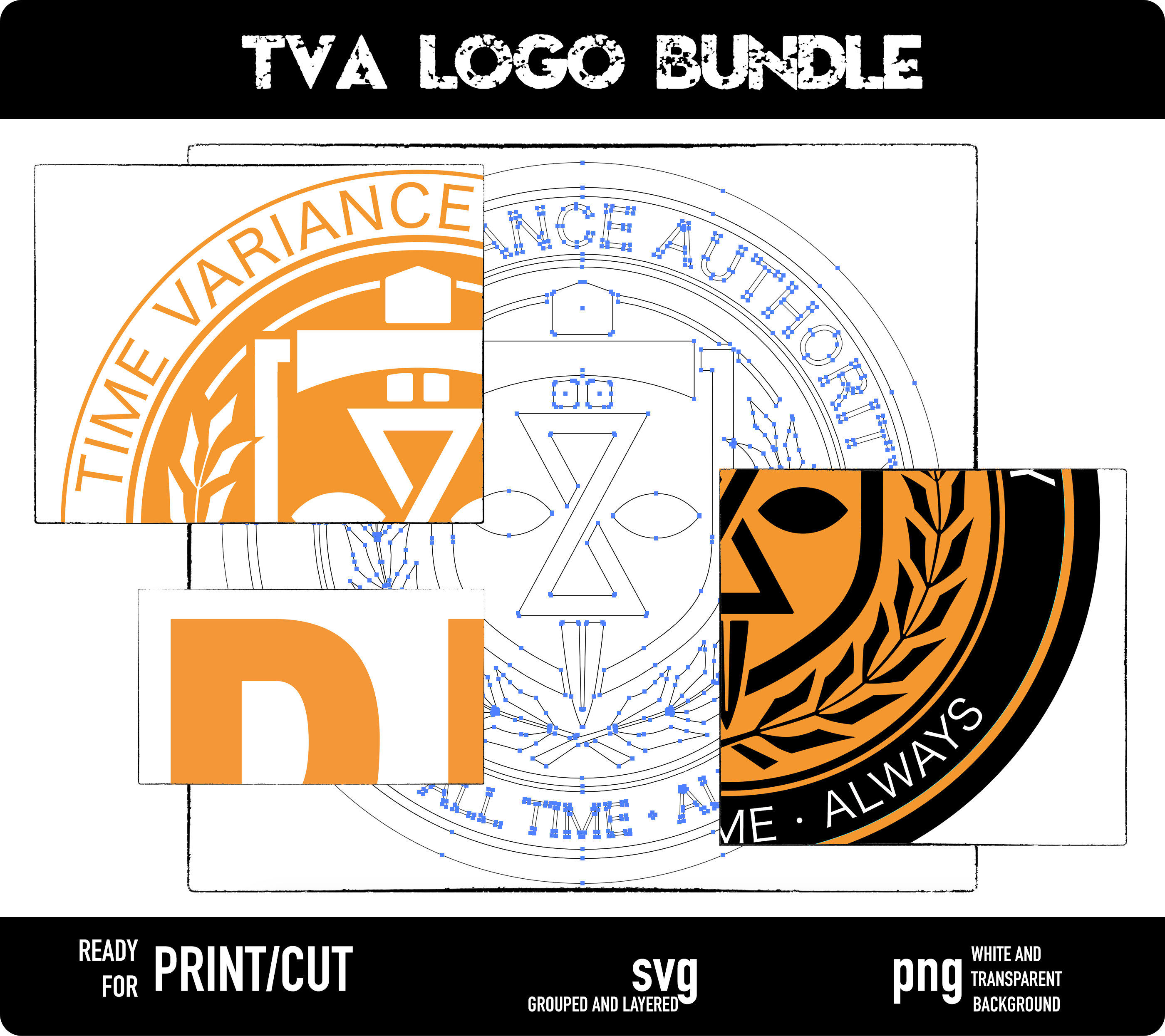 TVA LOGO BUNDLE Time Variance Authority Loki Variant Symbol Circle Svg ...