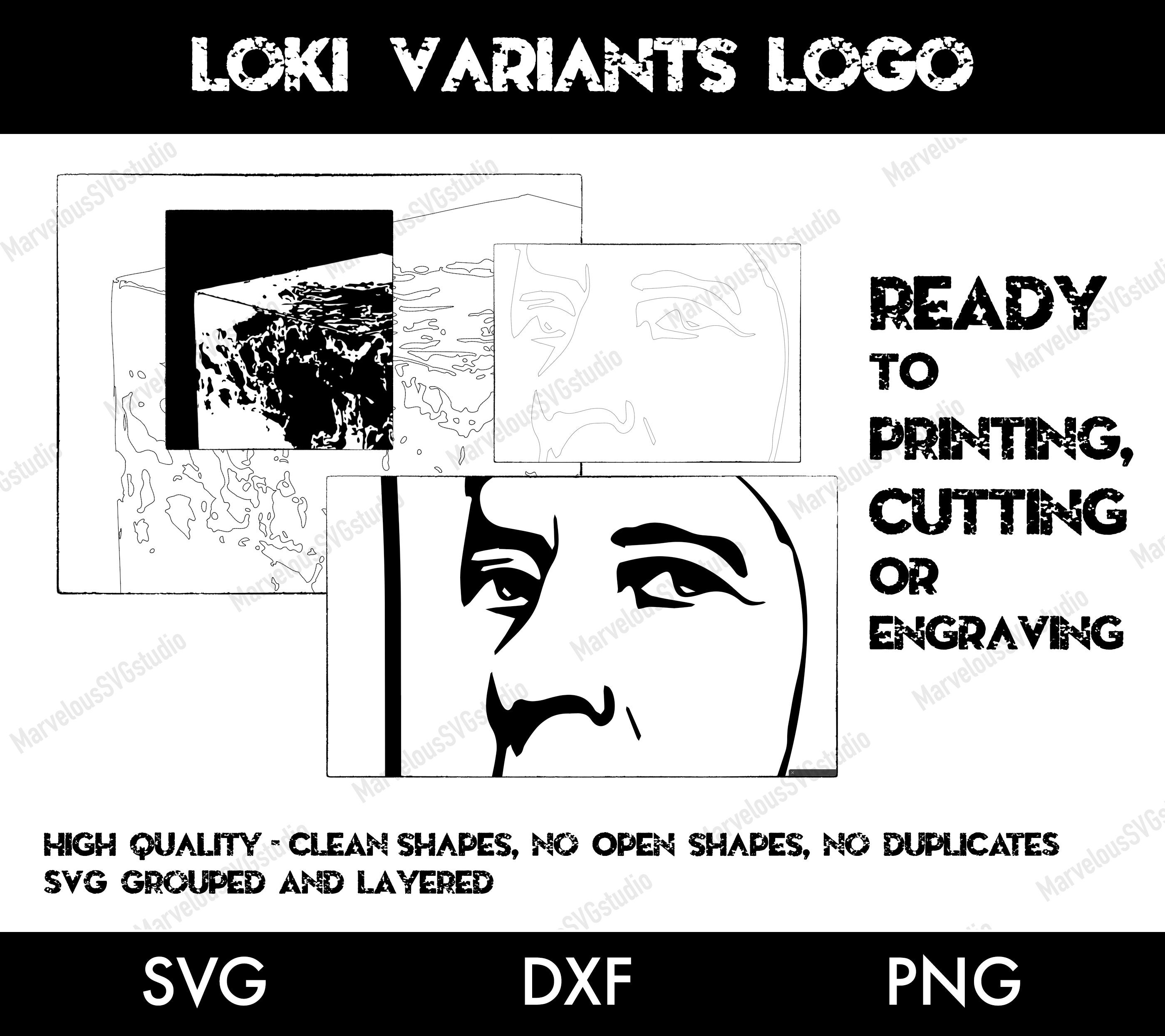LOKI VARIANTS Logo Loki Silhouette MARVEL Superhero - Etsy