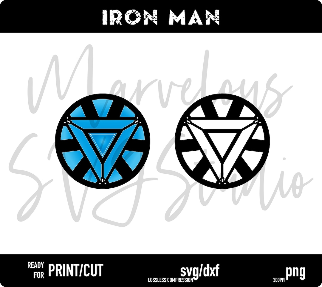 ARC REACTOR Iron Man Tony Stark Heart Marvel Avengers Superhero Logo ...