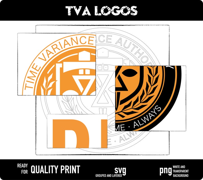 TVA LOGOS BUNDLE Time Variance Authority Loki Variant Symbol Pictogram ...