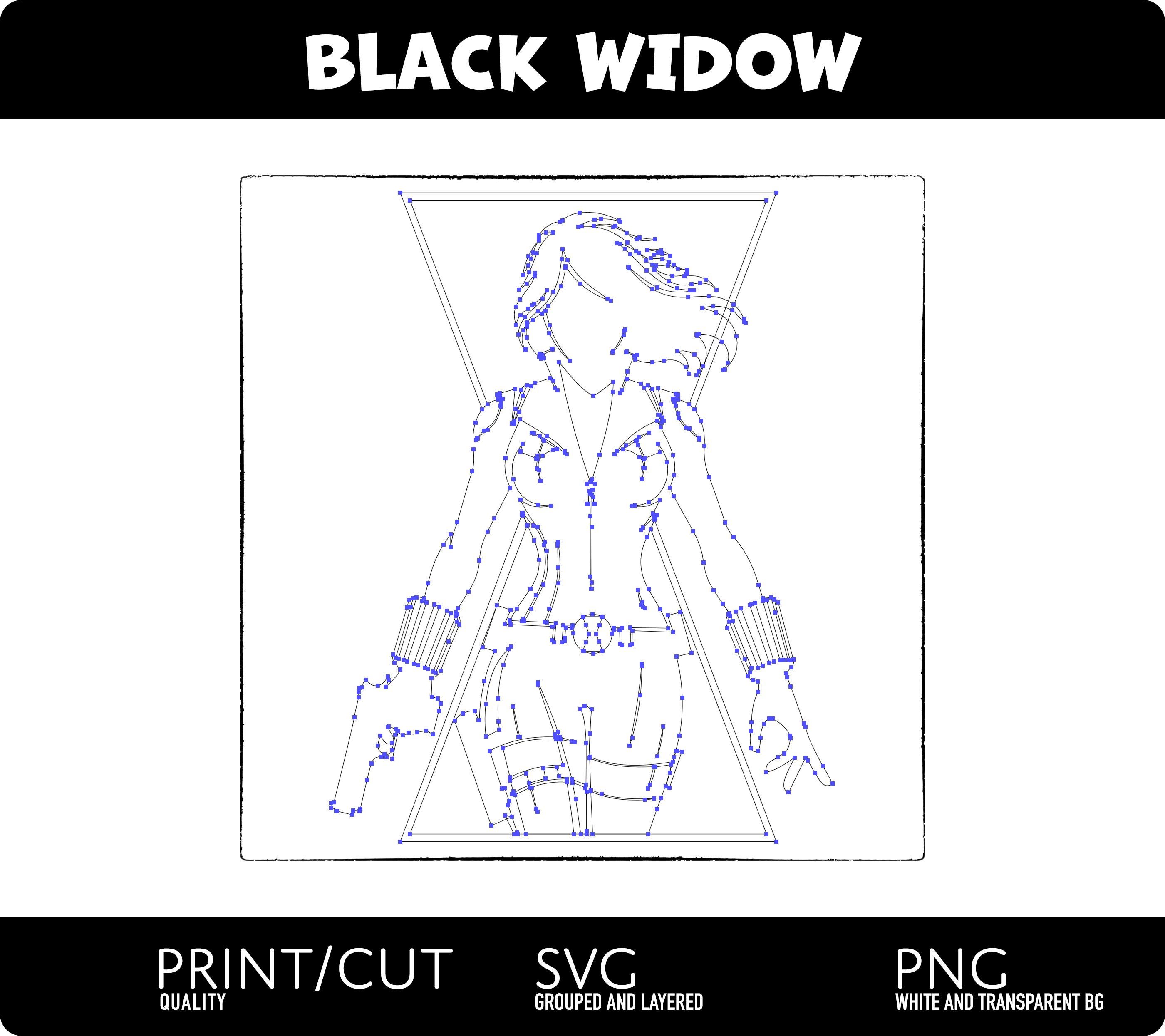 BLACK WIDOW SILHOUETTE | Natasha Romanoff | Symbol | Logo | Marvel ...
