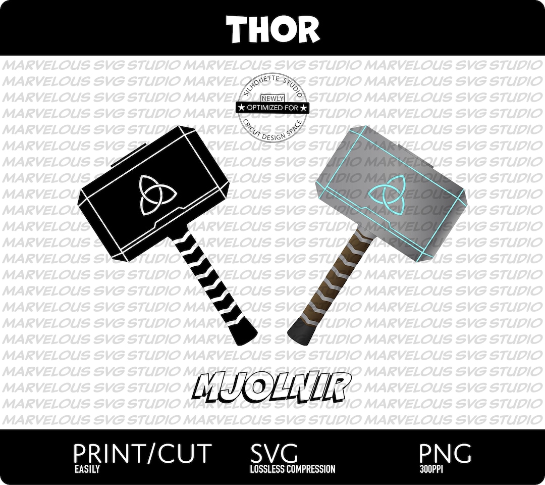 MJOLNIR THOR'S HAMMER | Thor Odinson | Avengers Superhero | Logo ...