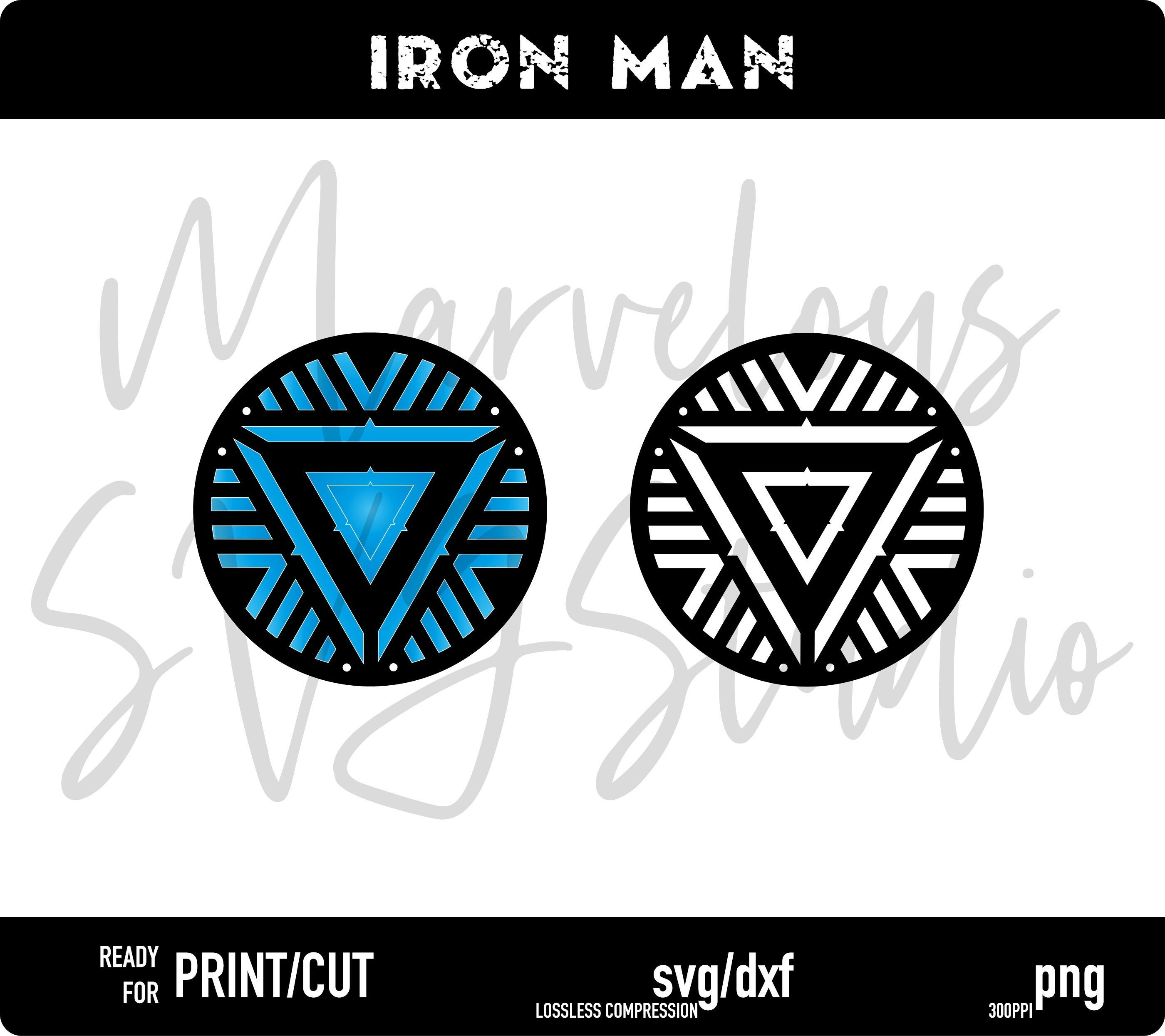 ARC REACTOR Iron Man Tony Stark Heart Marvel Avengers Superhero Logo ...