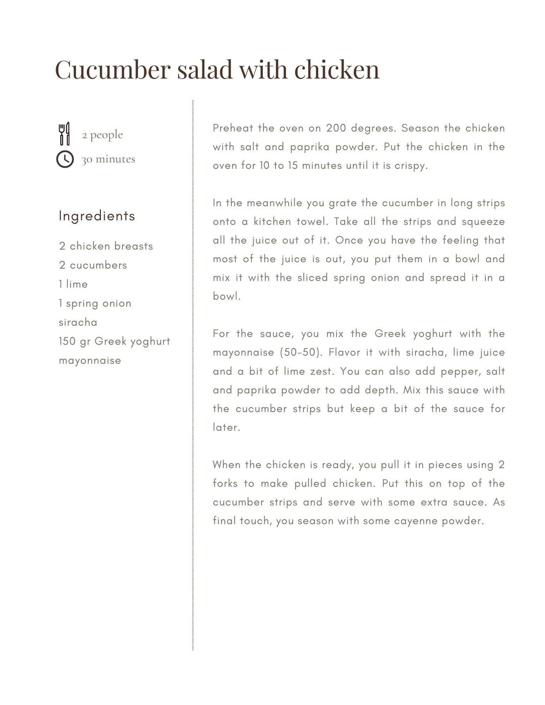 Editable Recipe Card Template Instant Download, Printable Cooking Sheet ...