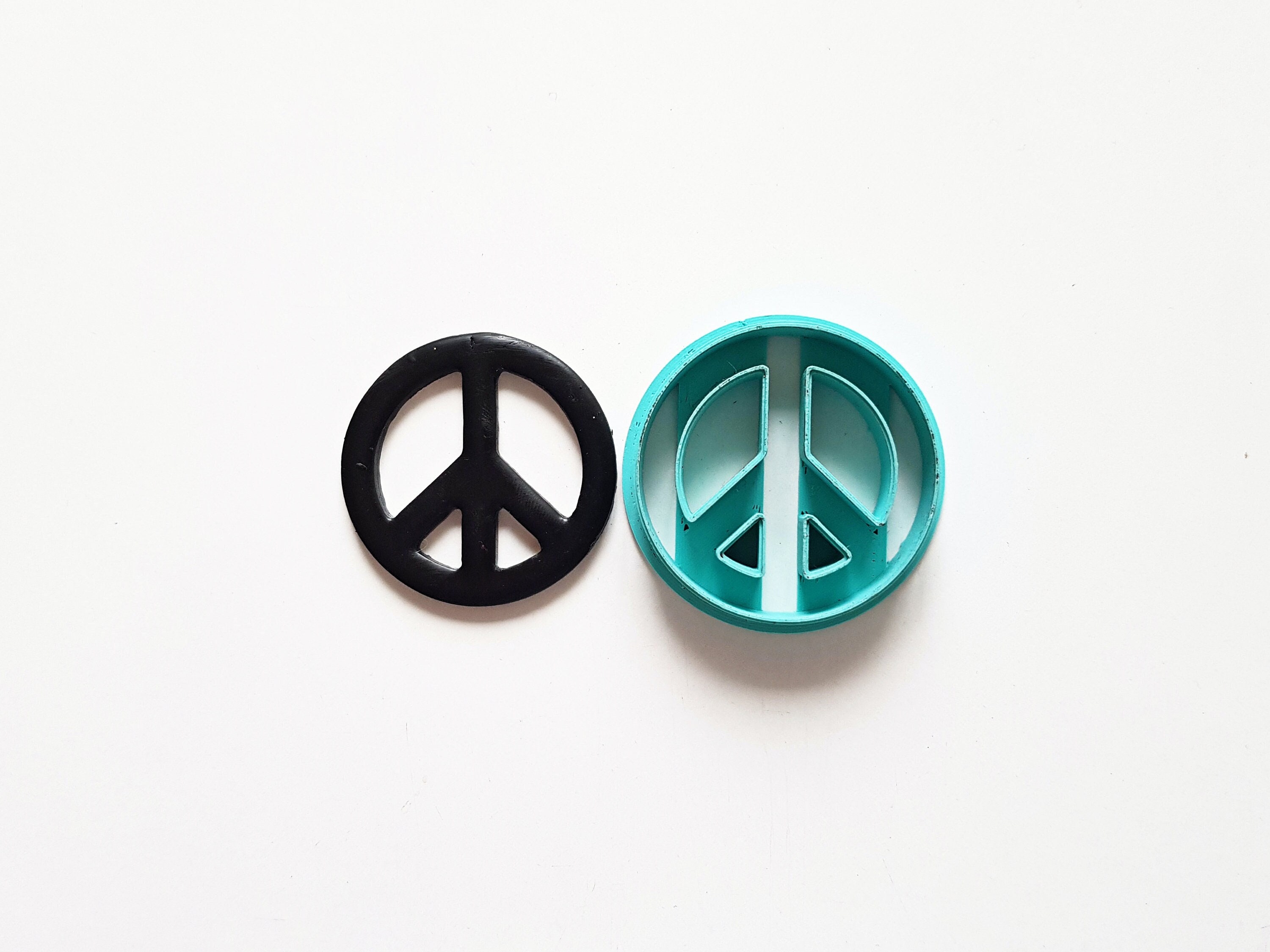 Peace Sign Polymer Clay Cutters, 3d Printed Peace Symbol Clay Cutters ...