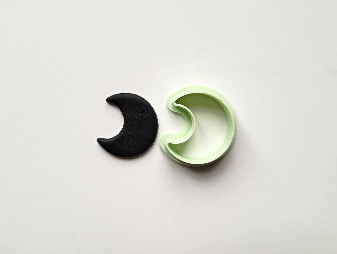 Moon Polymer Clay Cutters, 3d Printed Half Moon Clay Earring Cutter ...