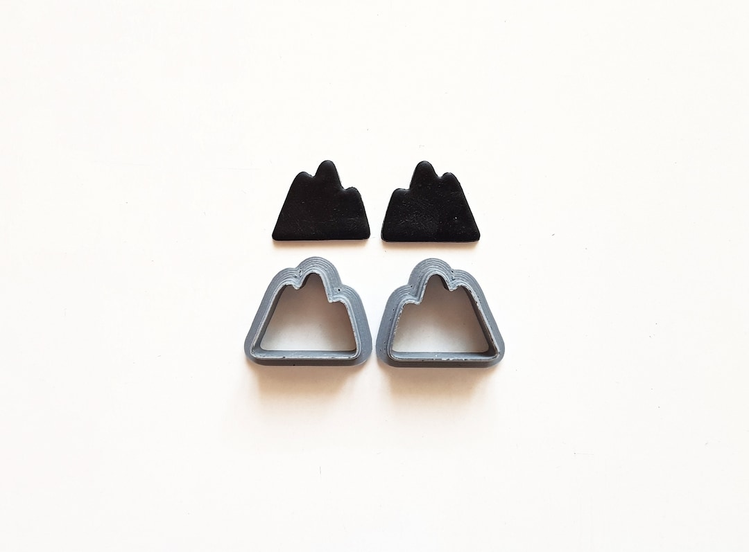 Mountain Polymer Clay Cutter Set, 3d Printed Mountain Scene Clay ...