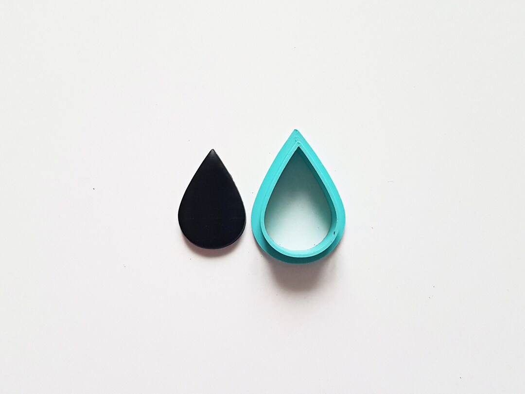 Teardrop Polymer Clay Cutters, 3d Printed Droplet Clay Cutters for ...