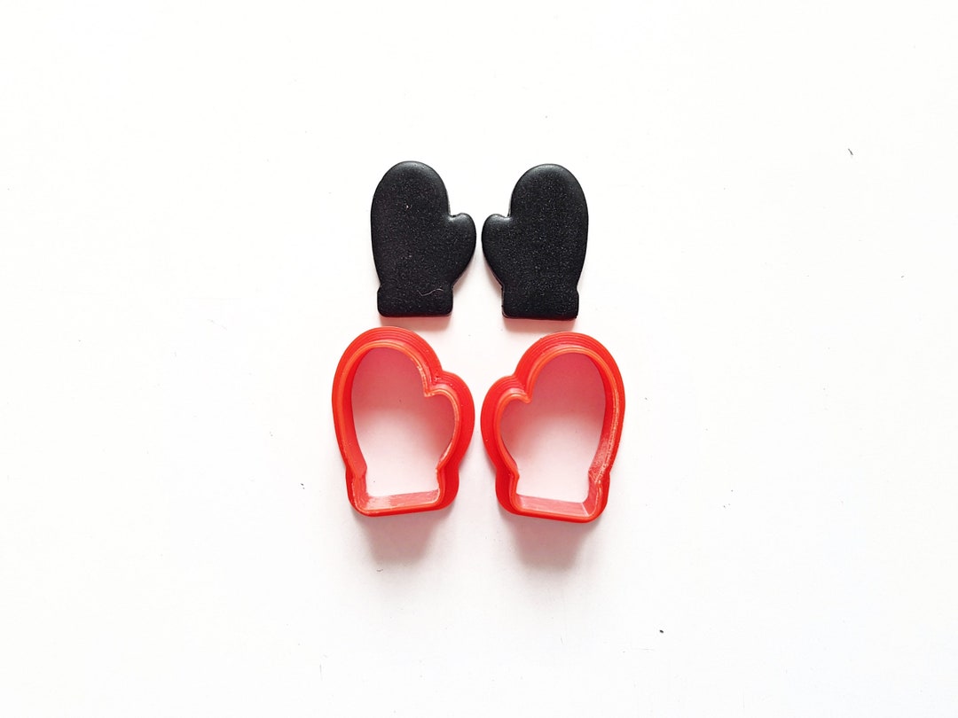 Mitten Polymer Clay Cutters, 3d Printed Christmas Gloves Clay Cutters ...