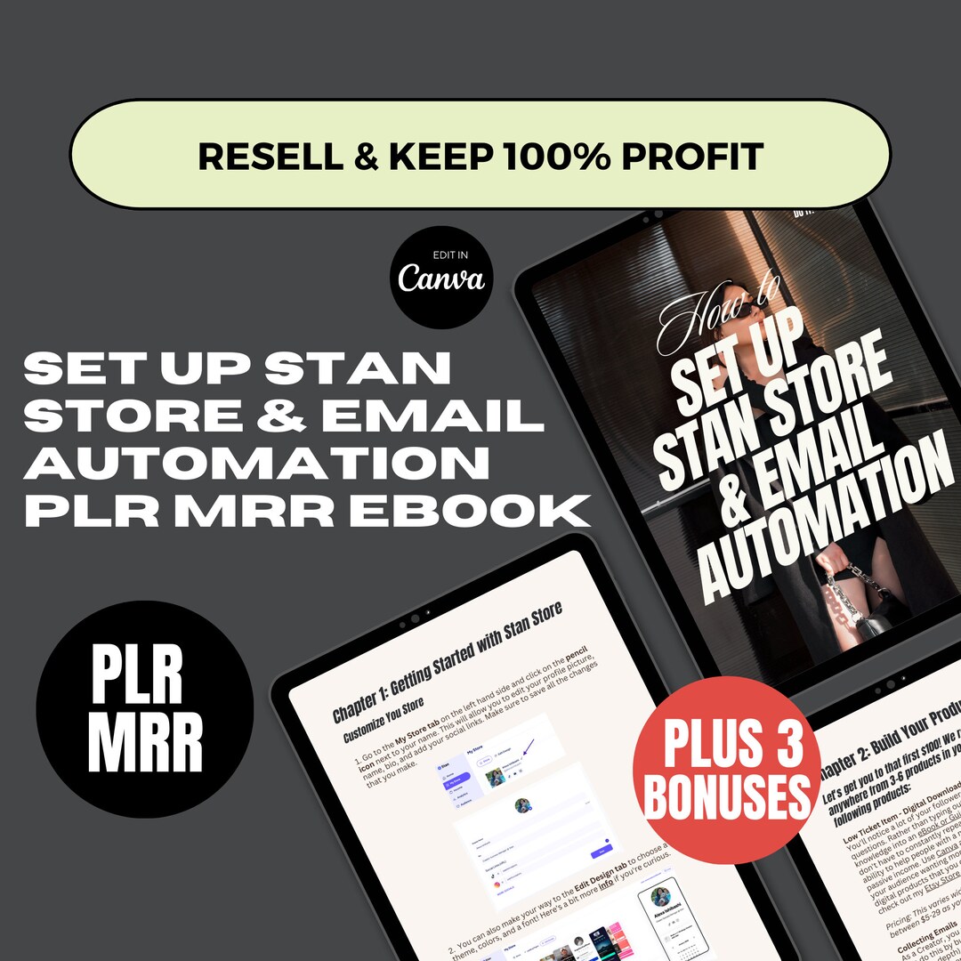 Stan Store Guide Master Resell Rights MRR Private Label Rights PLR ...
