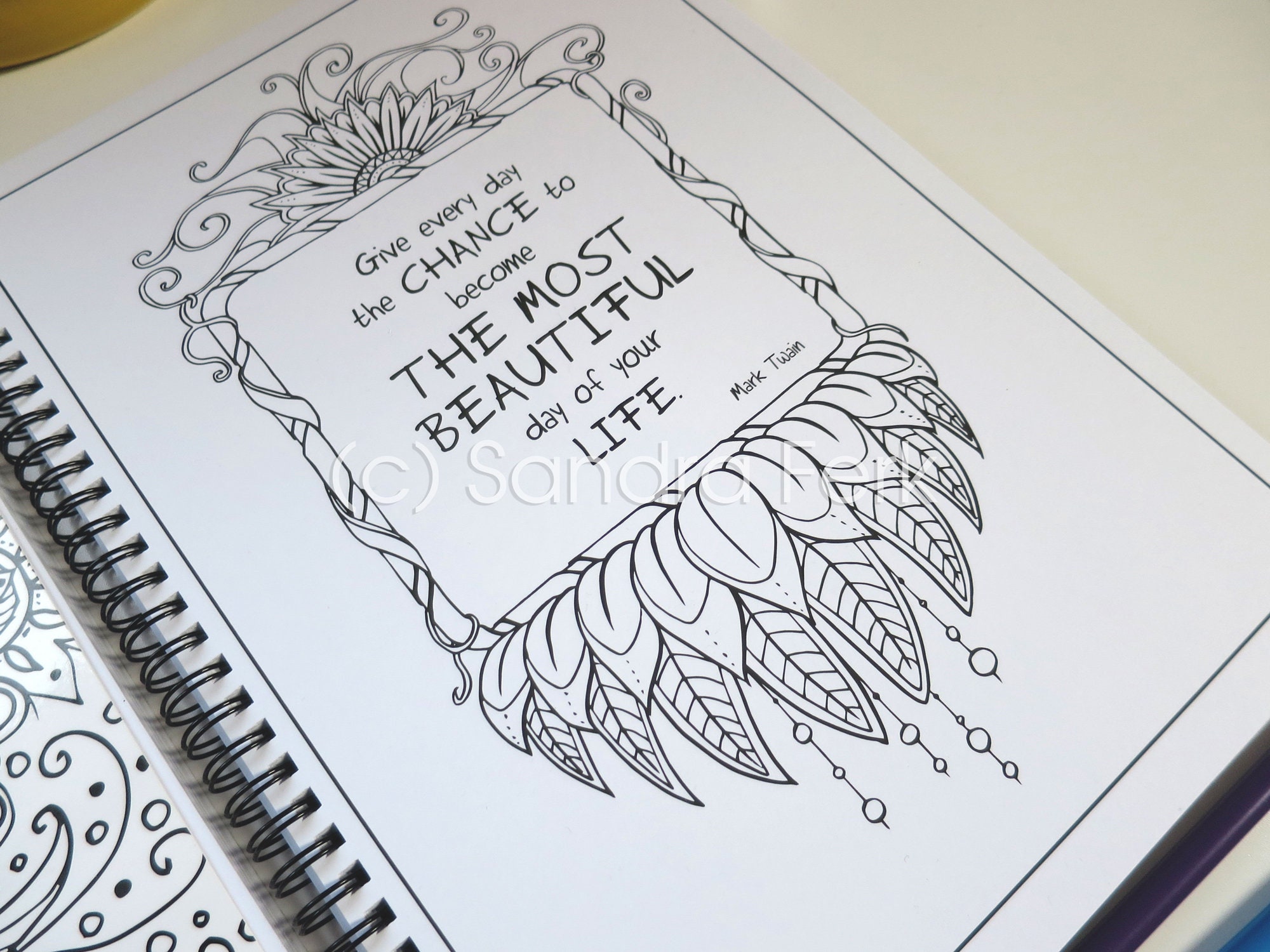 32 Digital Coloring Pages With Zen Art, Card Motifs, Frames, Banners ...