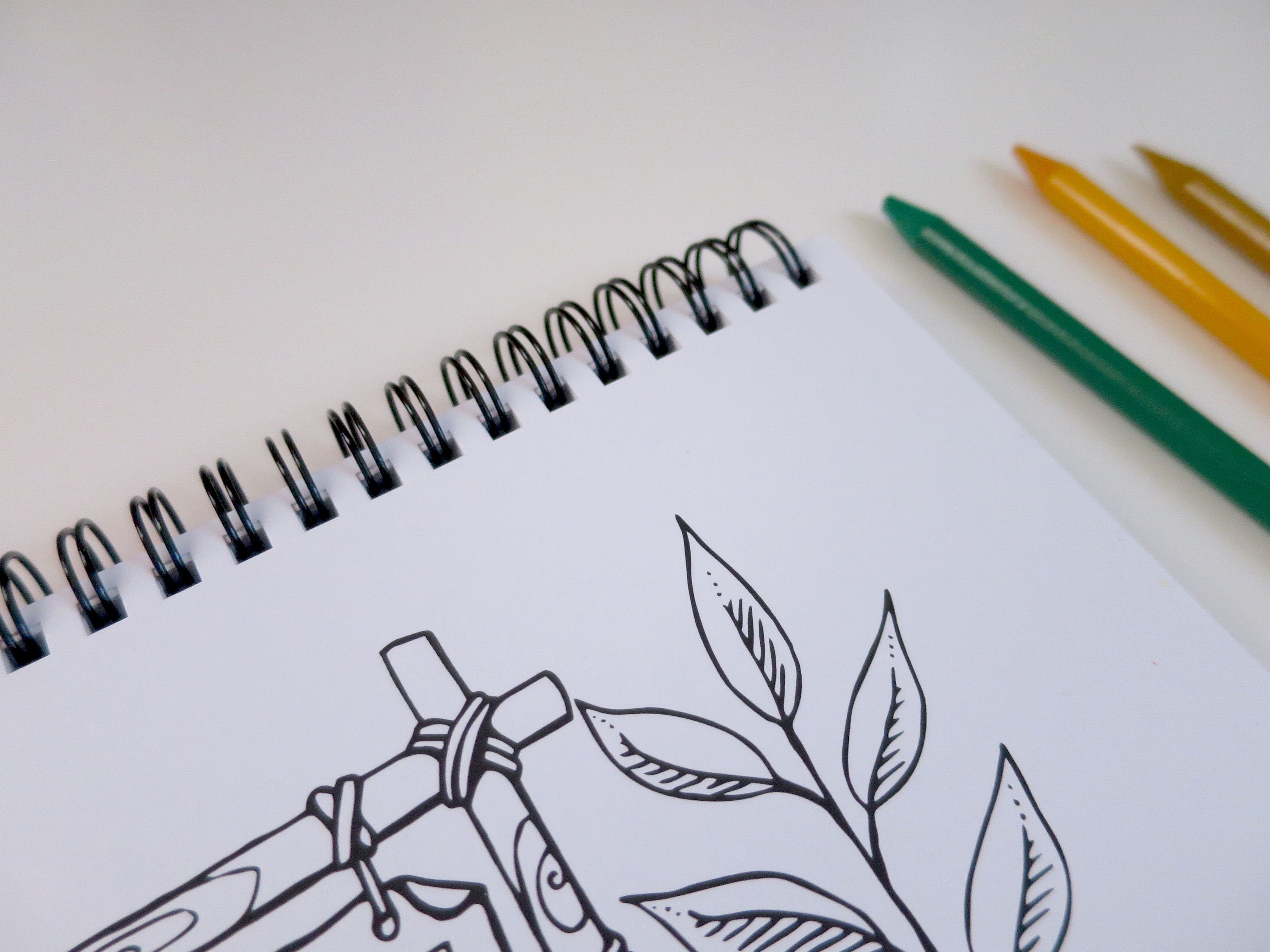 Coloring Book With Extra Thick Paper for Watercolor, Guache, Colored ...