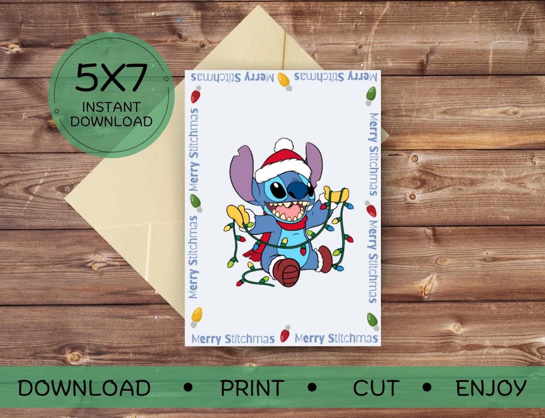 Christmas Stitch Greeting Card Kids Greeting Card Holiday Card - Etsy