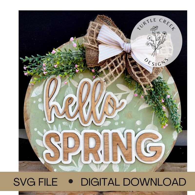 Spring Door Hanger - Etsy