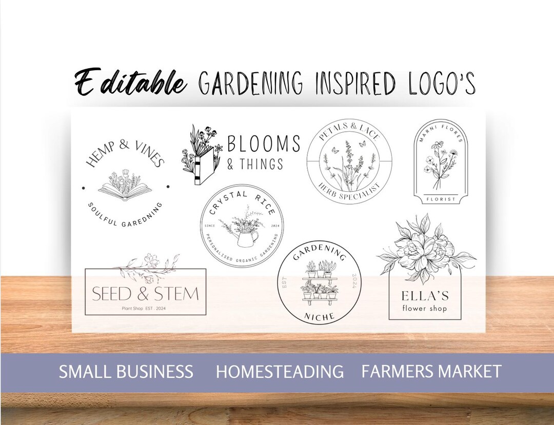 Customizable Business Logos Small Business Editable Logo - Etsy
