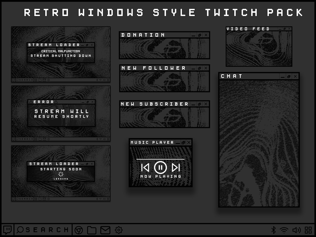 Retro Style Twitch Stream Graphics | Twitch Pack | Stream Bundle - Etsy