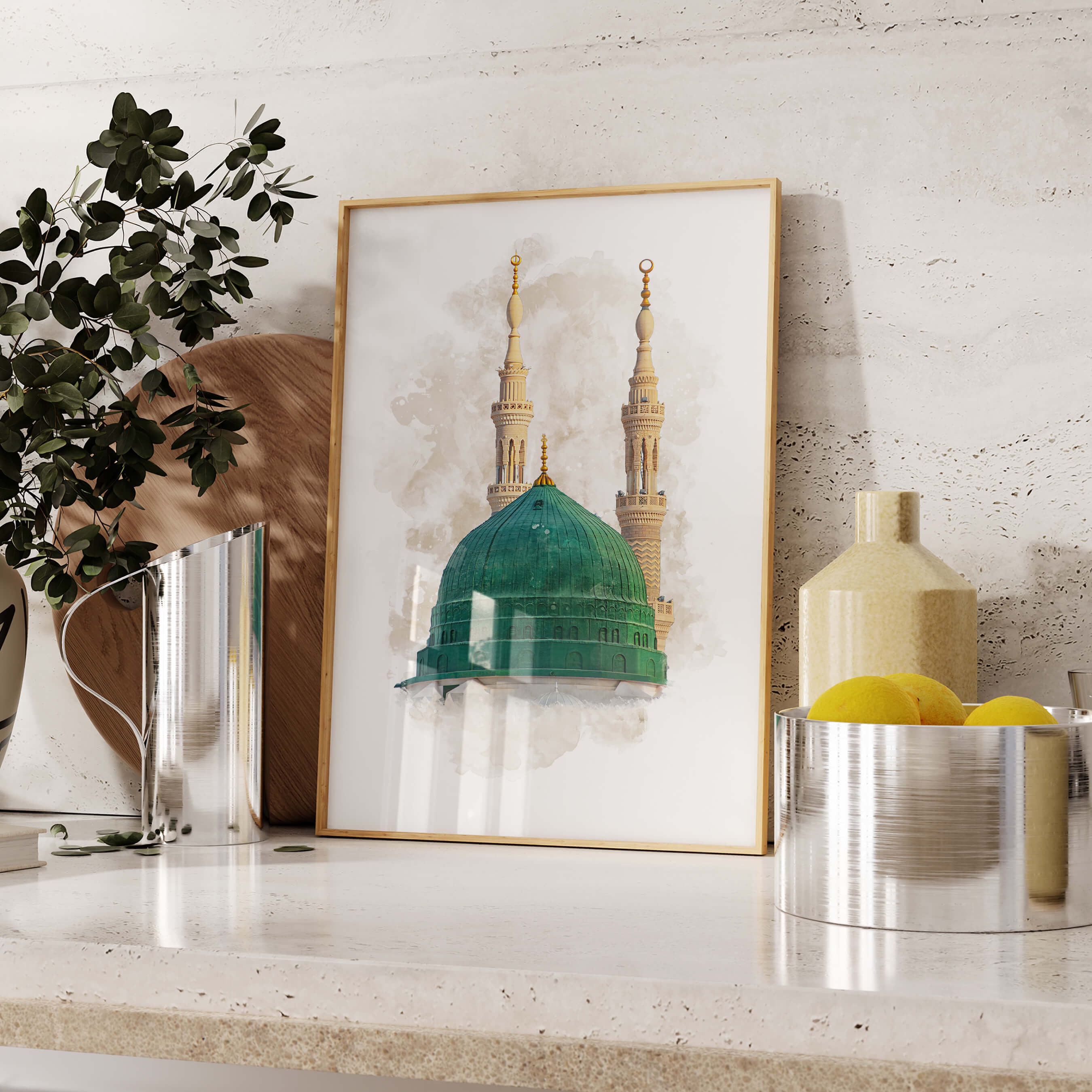 3x Islamic Poster Set! Islamic Calligraphy, Kaaba, Nabawi, Aqsa ...