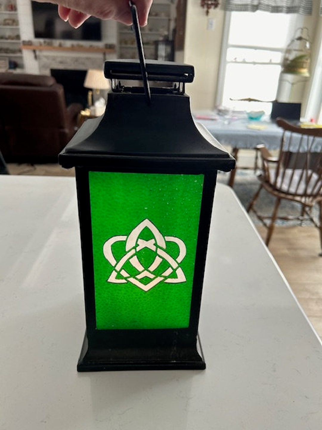Celtic Heart-stained Glass Lantern - Etsy