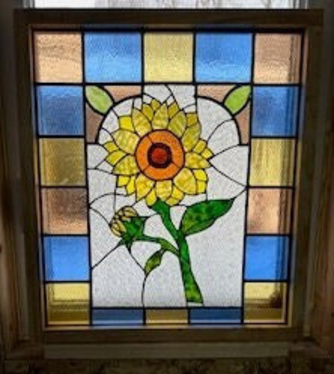 Sunflower Original Design Window Panel - Etsy