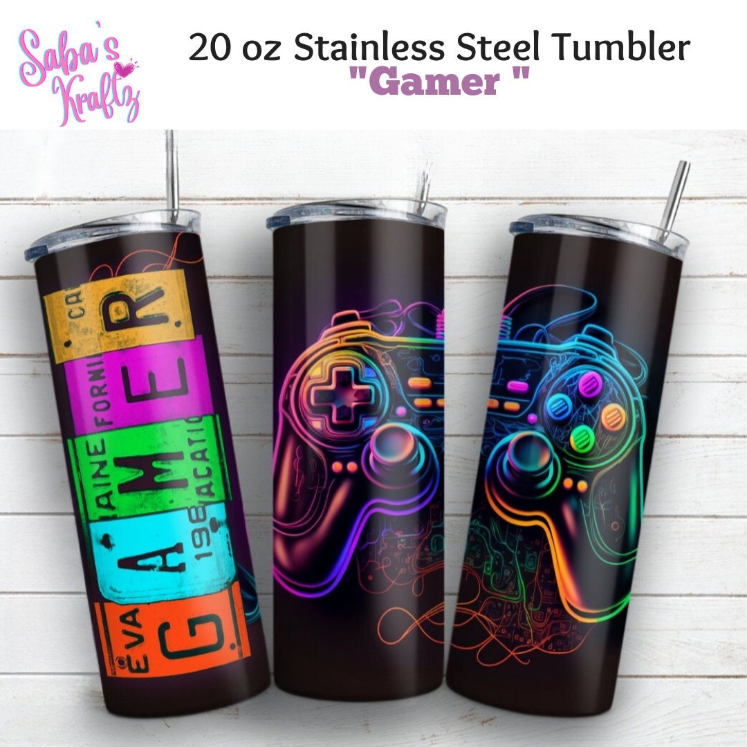 Gamer Coffee Tumbler Hot and Cold Glass Can coffee Cup - Etsy