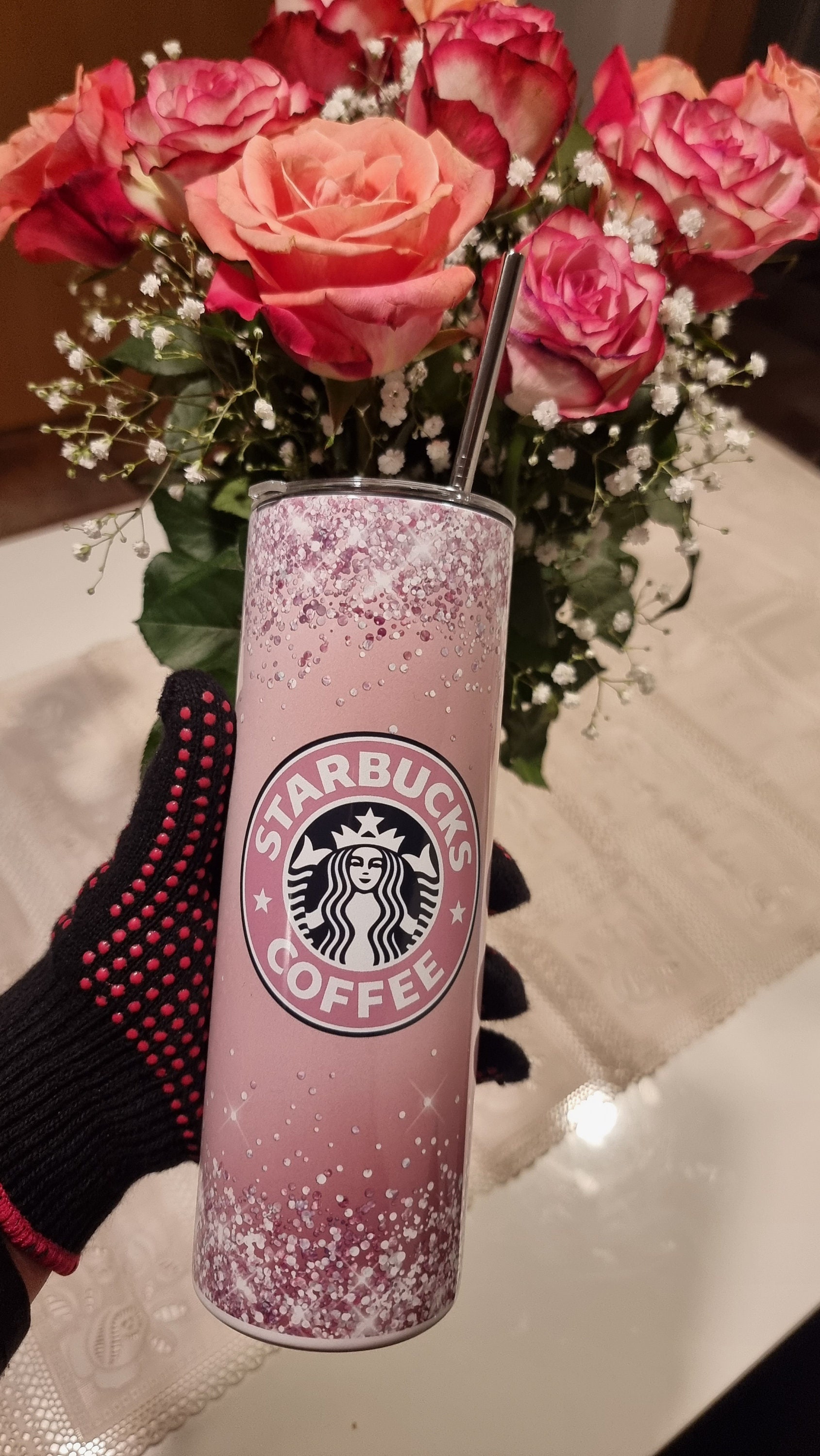 Starbucks Pink Coffee Tumbler Hot and Cold Glass Can coffee Cup Tumbler ...