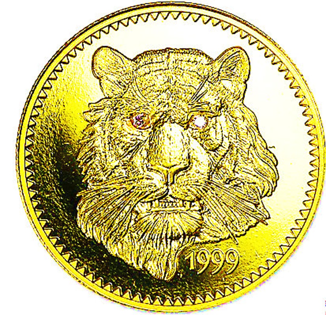 Very Rare Mongolian Tiger Gold Coin Proof - Etsy