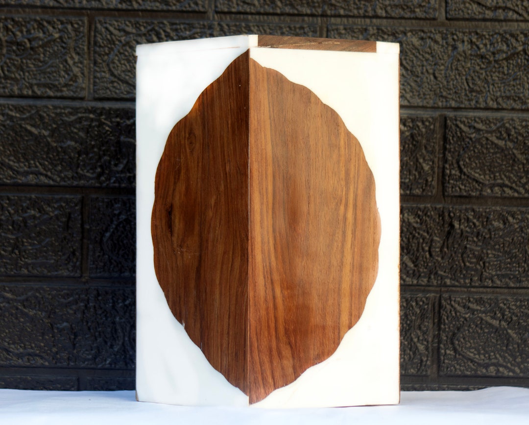 Resin and Rosewood Mix Cremation Urns for Human Ashes Adult, Burial ...