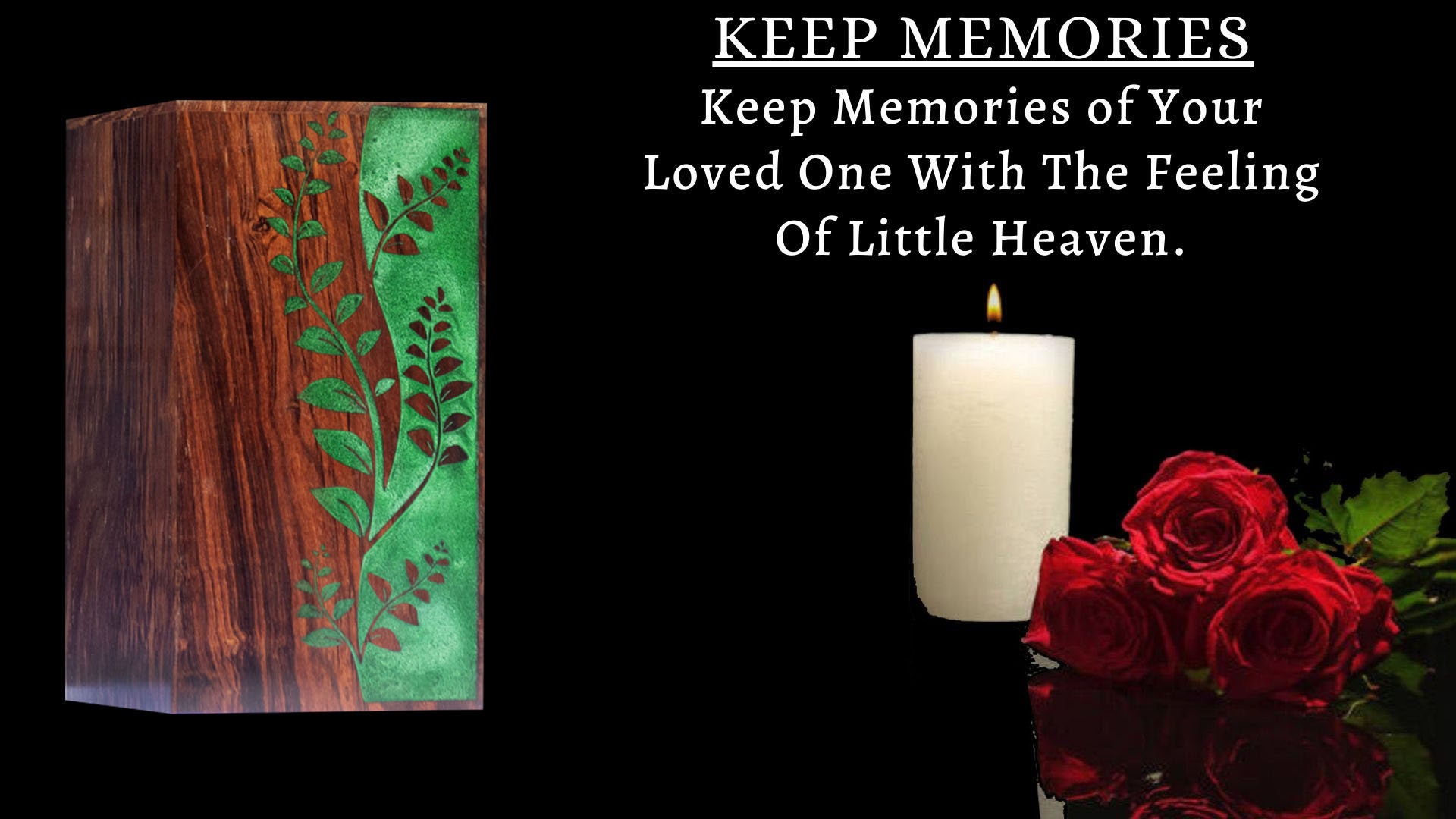 Resin and Rosewood Mix Cremation Urns for Human Ashes Adult, Burial ...