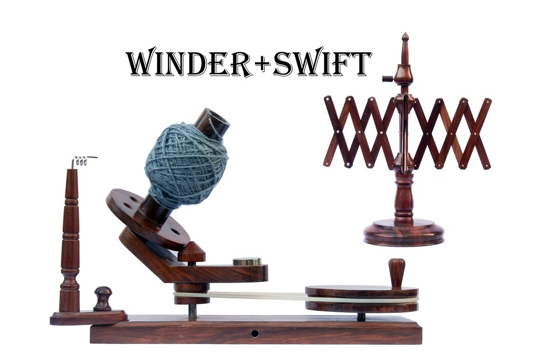 Wooden Yarn Winder and Swift - Large Wooden Yarn Winder for Knitting ...