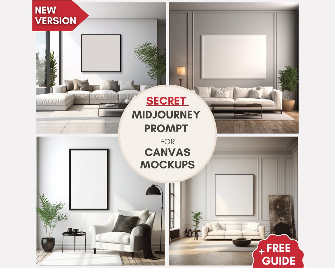 Canvas Mockup Midjourney Prompt 2023, Midjourney Art, Commercial Use ...