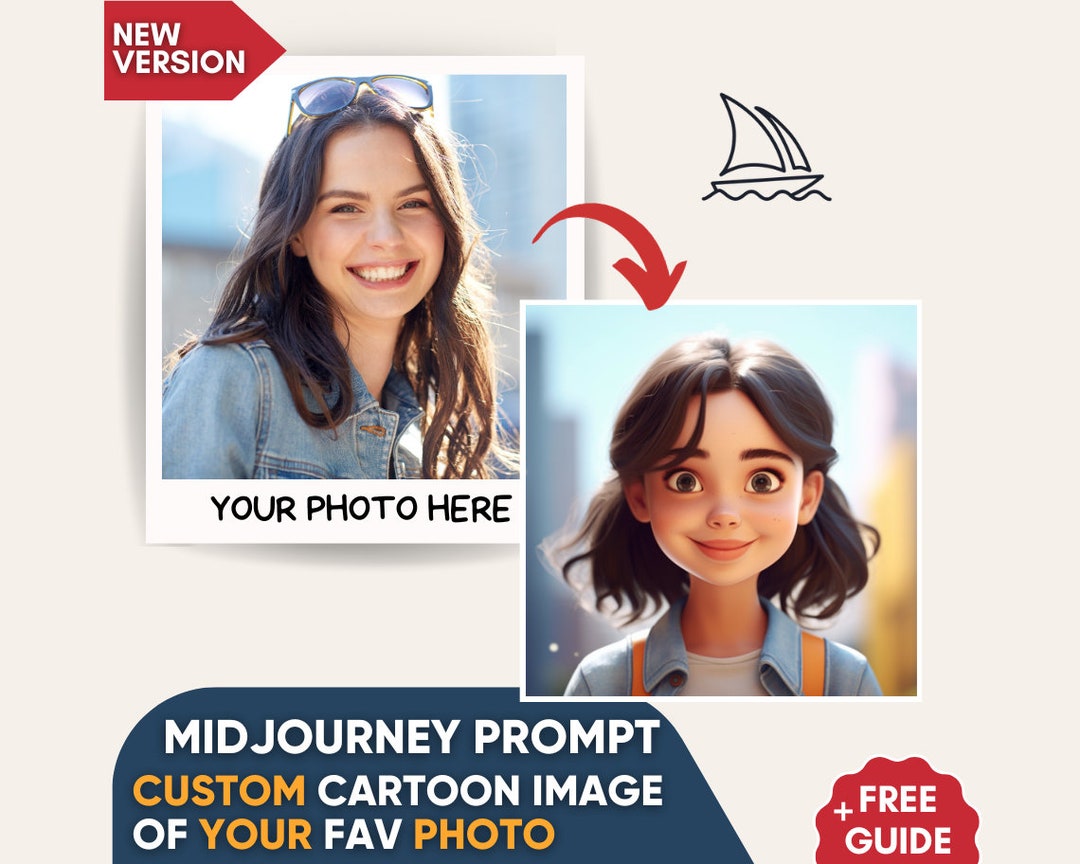 Midjourney Prompt for Personalized Cartoon Prompt, Cartoon Prompt, Best ...