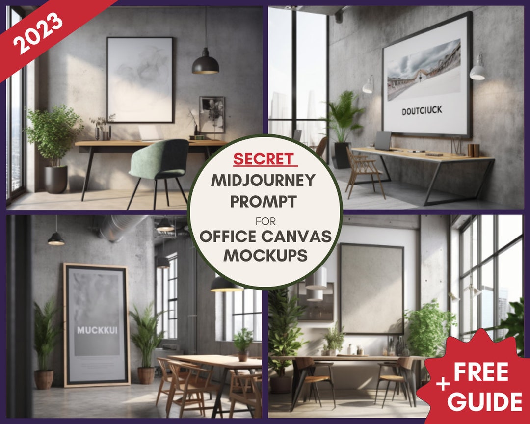 Office Canvas Mockup Midjourney Prompt 2023 Midjourney Art - Etsy