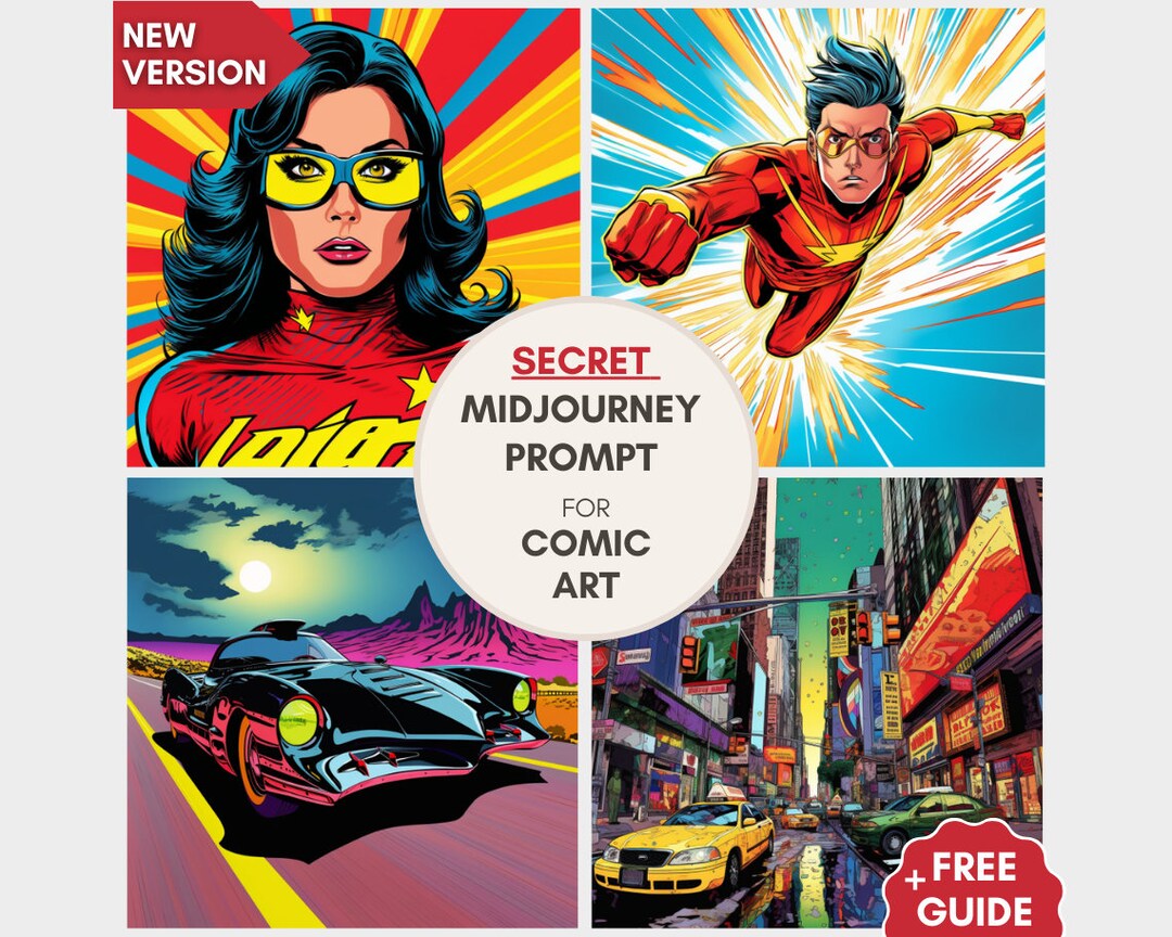 Professional Midjourney Prompt Comic Art, Commercial Use, Printable, AI ...