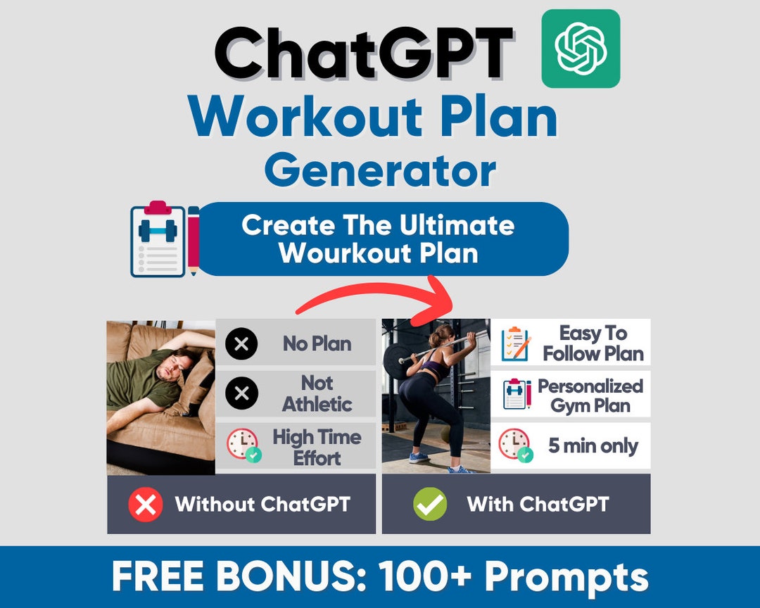 Chatgpt Workout Plan Generator Prompt, Gym Plan Generator, Save Time ...