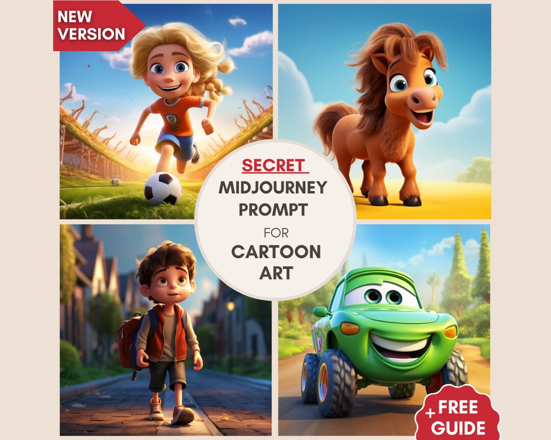 Professional Midjourney Prompt Template for Cartoon Art, Midjourney Art ...