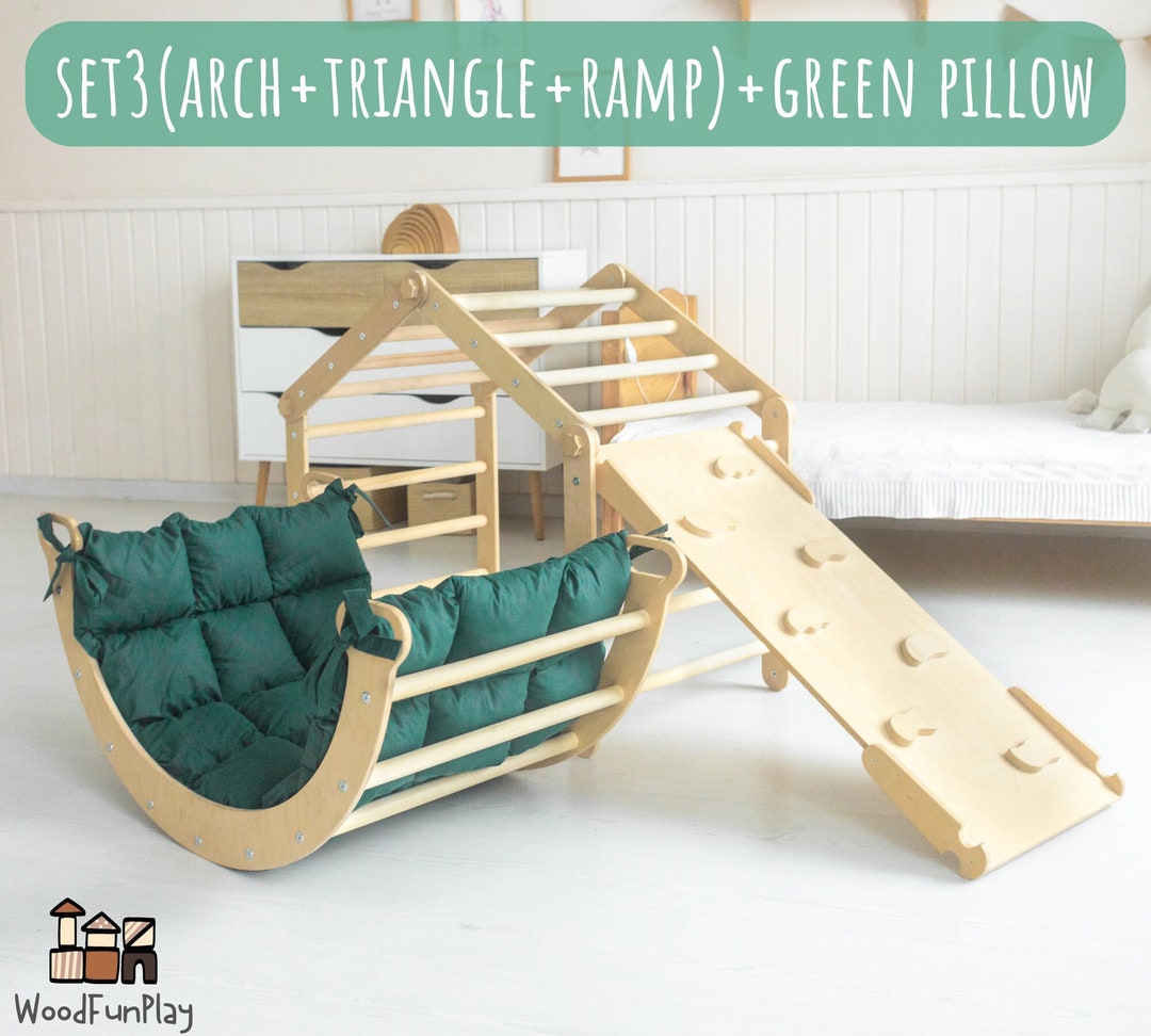 Climbing Arch With Pillow Montessori Climbing Triangle Pickler Arch ...