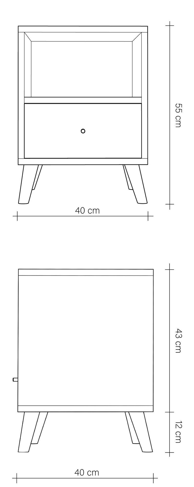 Oak Nightstand Tabb No. 1 - Etsy