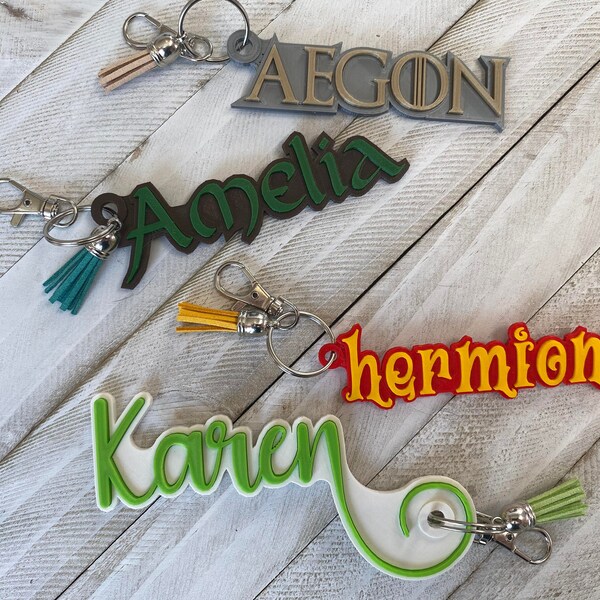 Name Keychain - Etsy