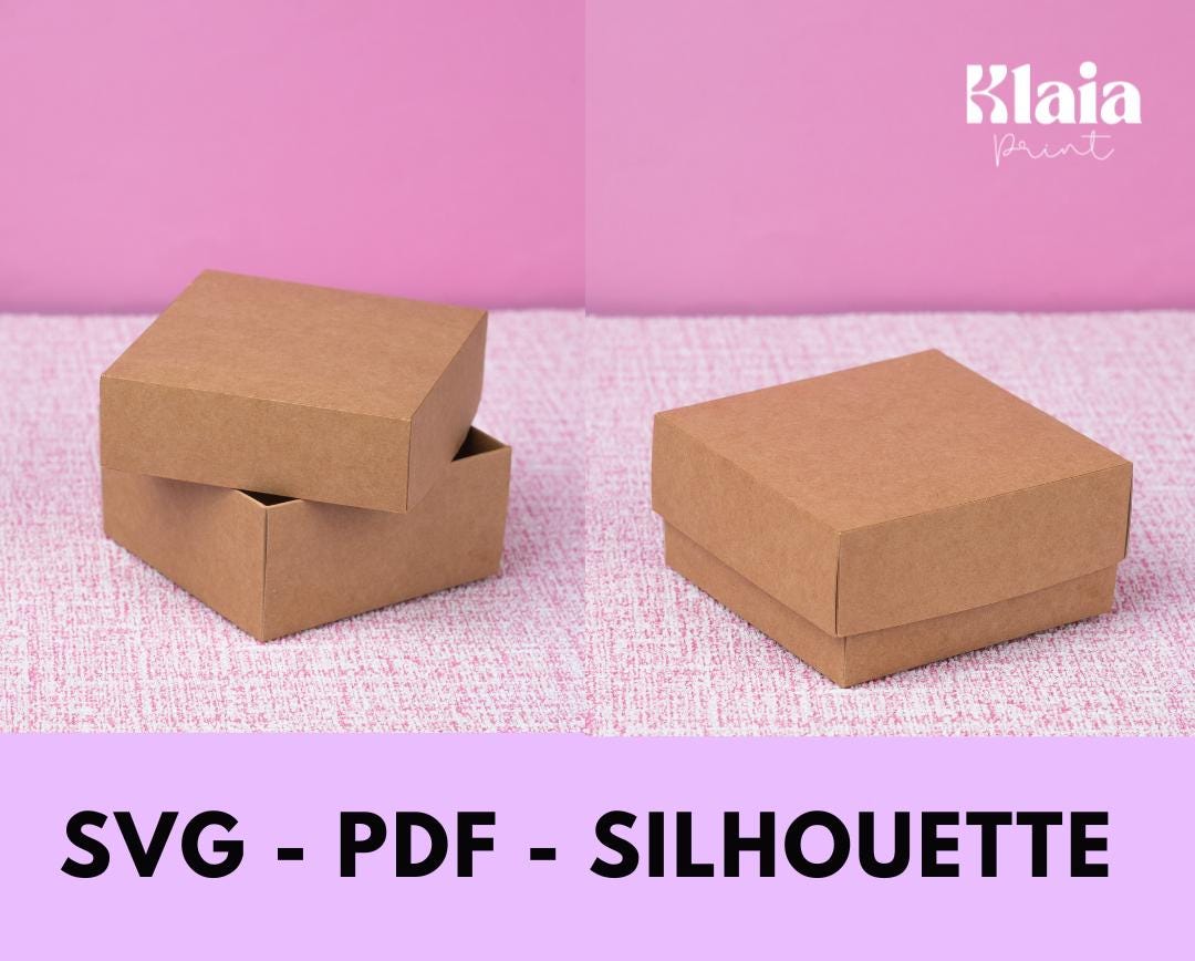 NO GLUE, EASY Box Template Svg, Gift Box, Resize, Svg, Jewelry Box ...