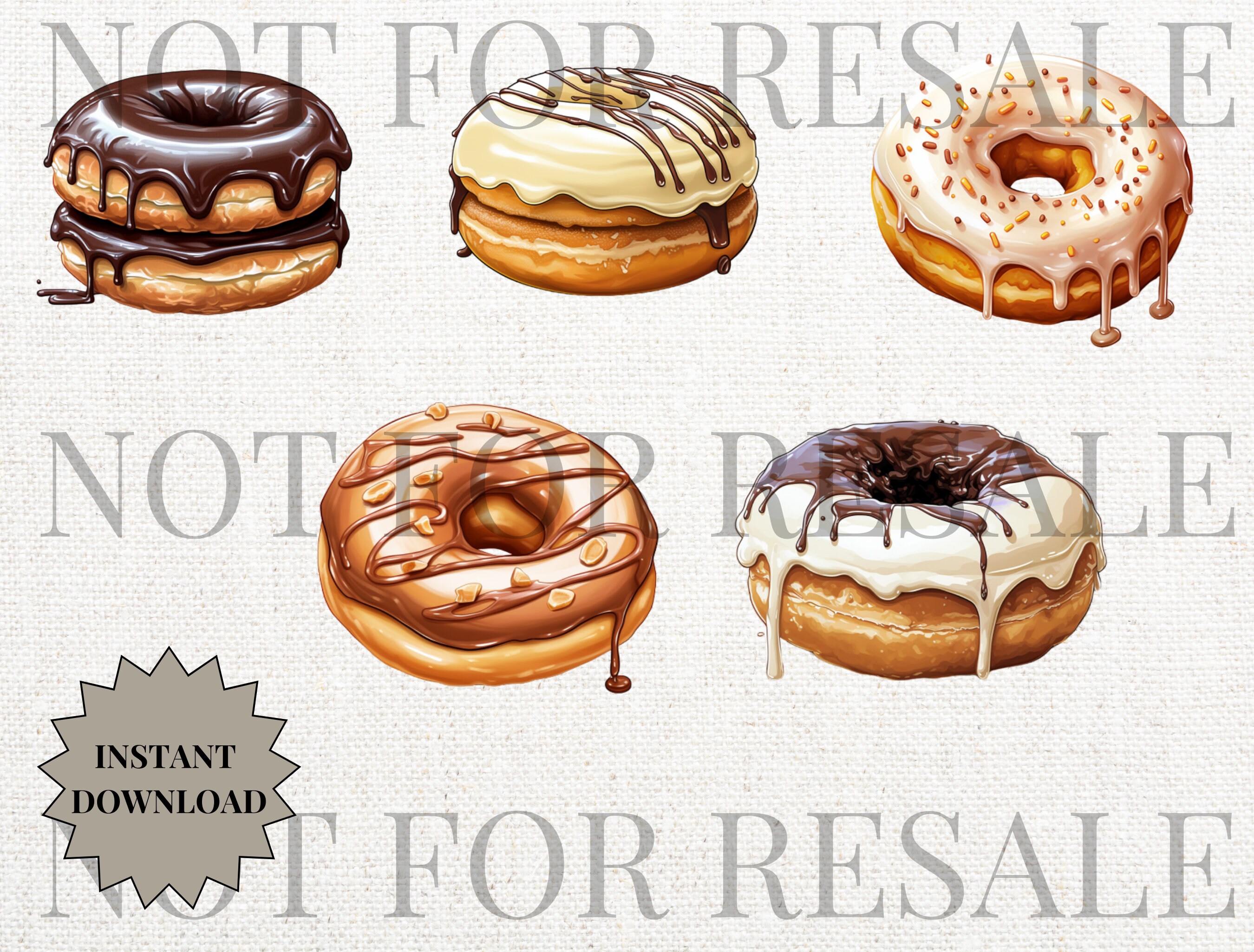 Donuts Clipart Donut Clip Art Donut Png Donut Svg - Etsy