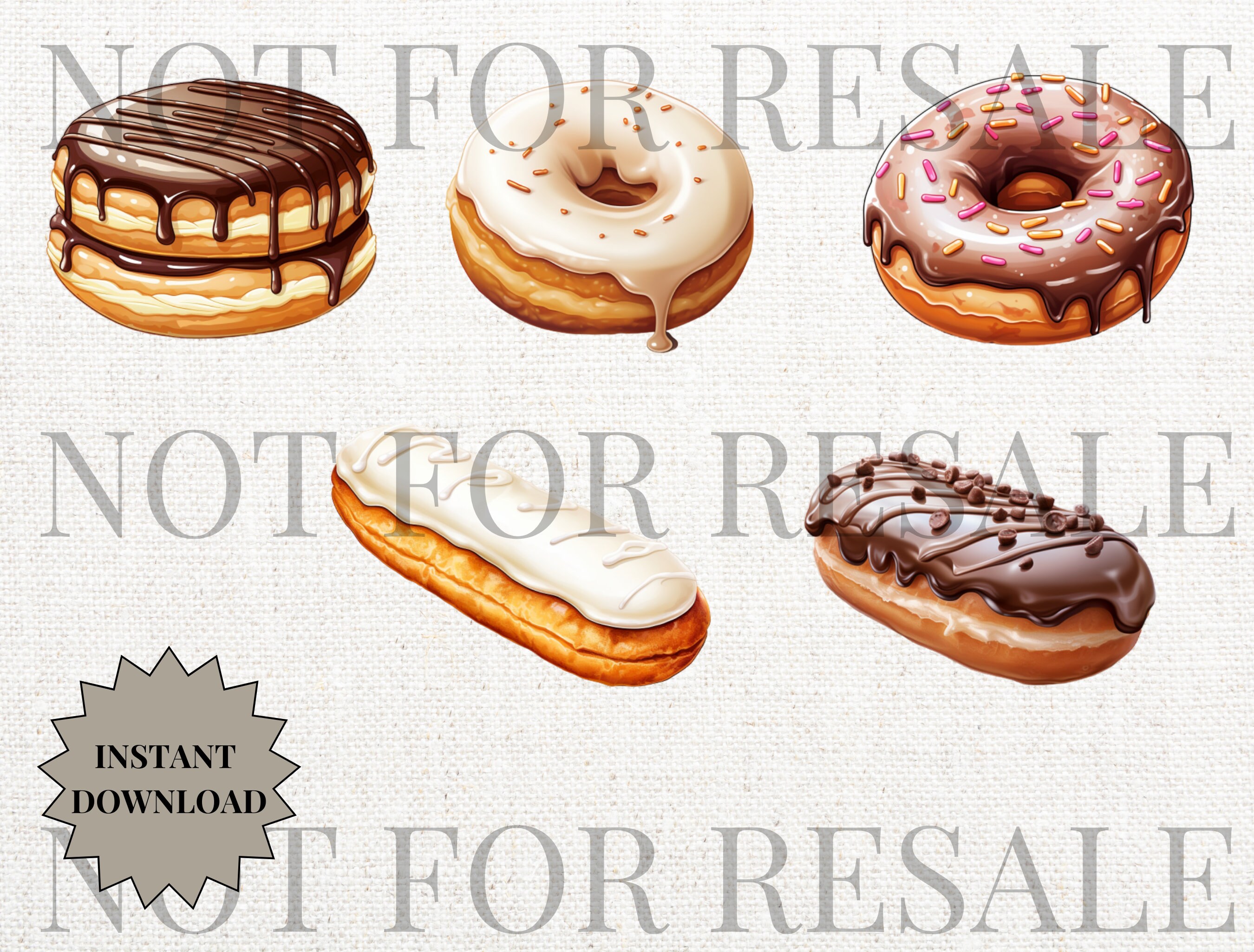 Donuts Clipart Donut Clip Art Donut Png Donut Svg - Etsy